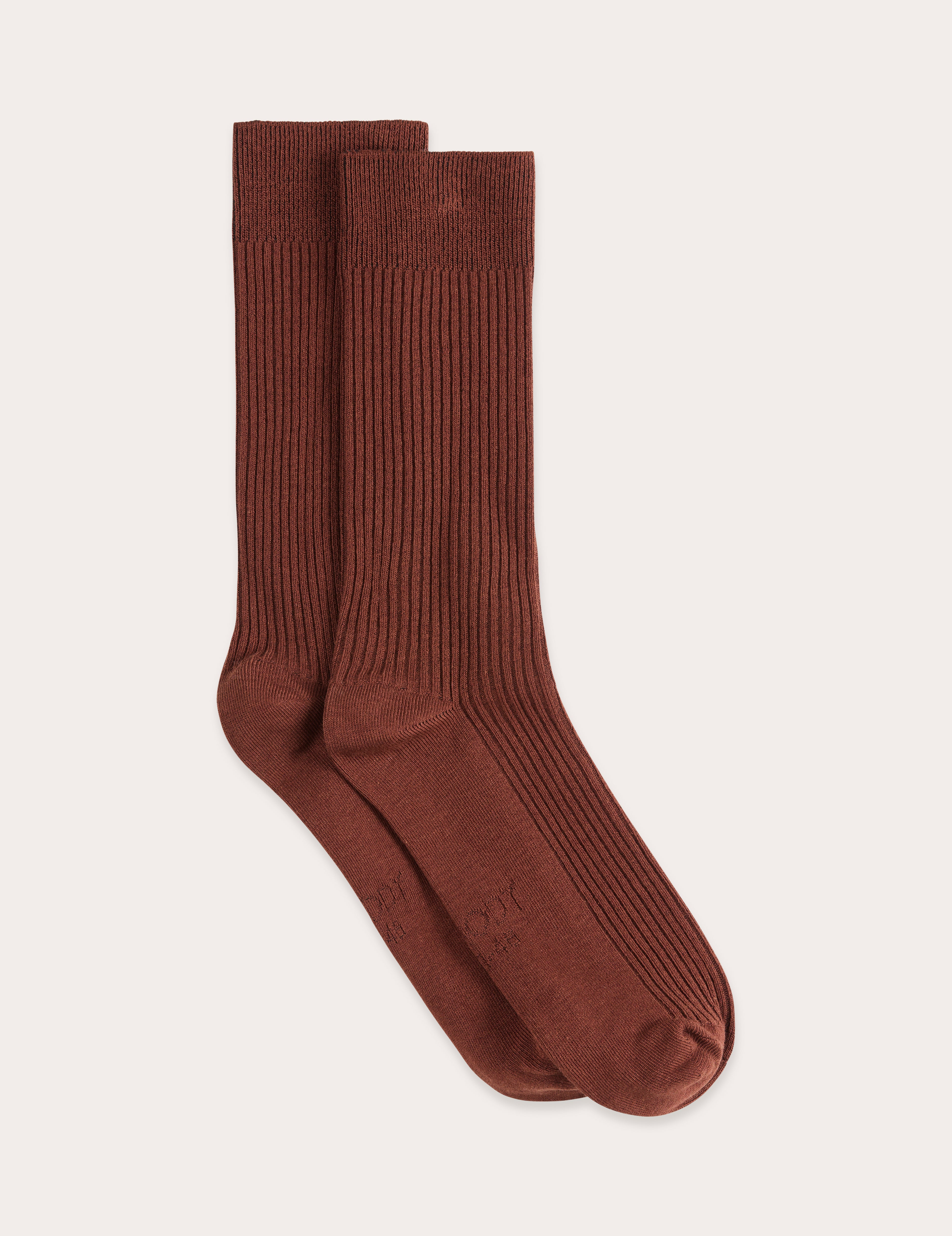 Bamboo Ribbed Crew Socks in Rust – Boody NZ