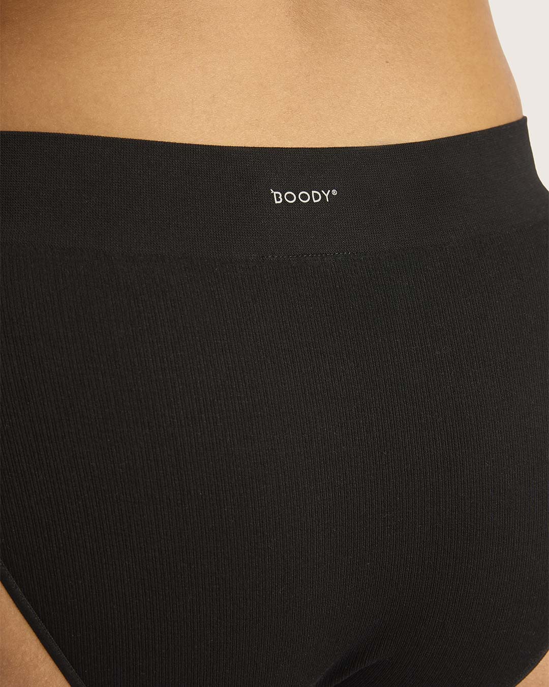 Women's Bamboo Ribbed High Leg Briefs in Black – Boody NZ